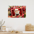 Santa / YOUR PHOTO custom Christmas poster | Zazzle