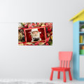 Santa / YOUR PHOTO custom Christmas poster | Zazzle