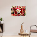 Santa / YOUR PHOTO custom Christmas poster | Zazzle