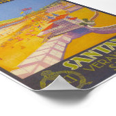Santander Spain Vintage Travel Poster | Zazzle