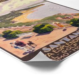 Santander Spain Vintage Travel Poster | Zazzle