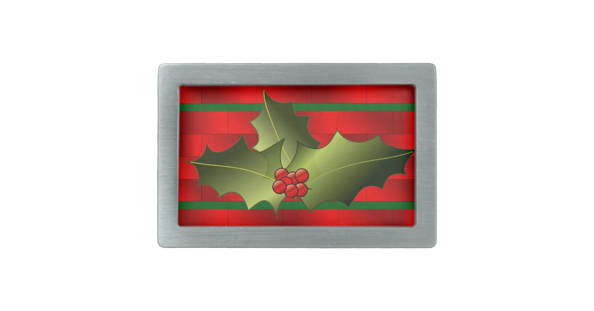 Santa's Bricks and Mistletoe Belt Buckle | Zazzle
