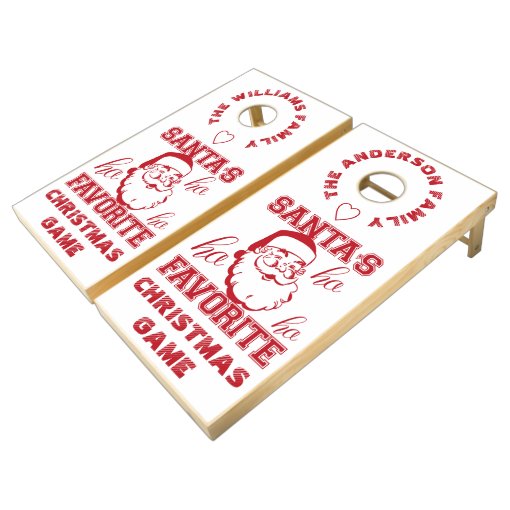 Santa's Favorite Christmas Game Cute 2 Teams Text | Zazzle
