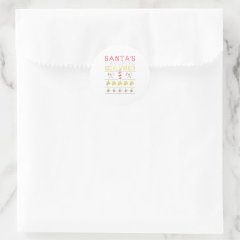 Santas Favorite Social Worker christmas Classic Round Sticker | Zazzle
