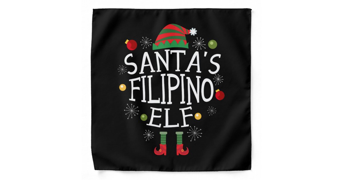 Santa's Filipino Elf - Philippines Christmas Bandana | Zazzle