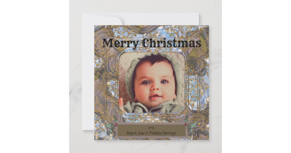 Santa's First Visit Baby Photo Christmas Invitation | Zazzle