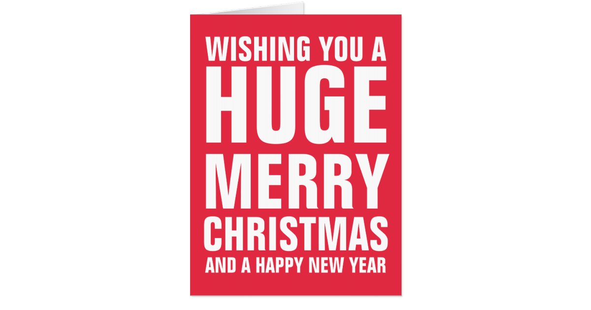 Santa's Huge Christmas Card | Zazzle