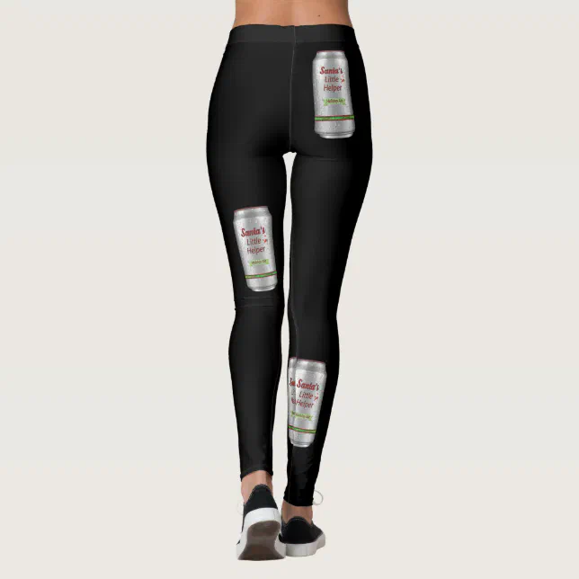 Santa's Little Helper Beer Can Leggings | Zazzle