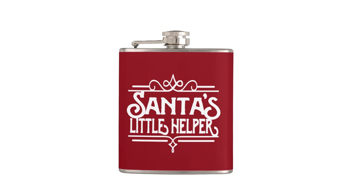 Santa's Little Helper Flask | Zazzle
