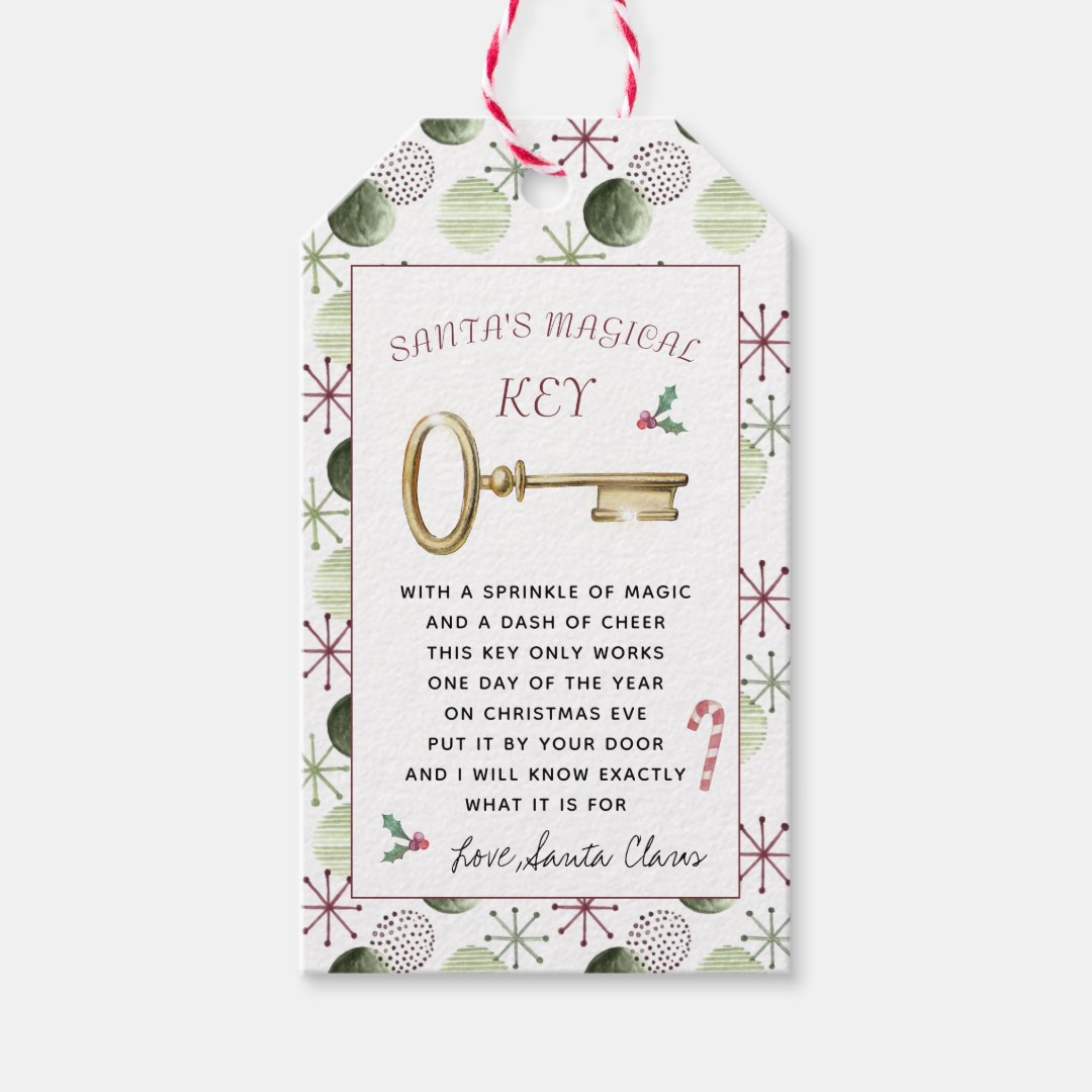 Santa's Magic Christmas Key Tag | Zazzle