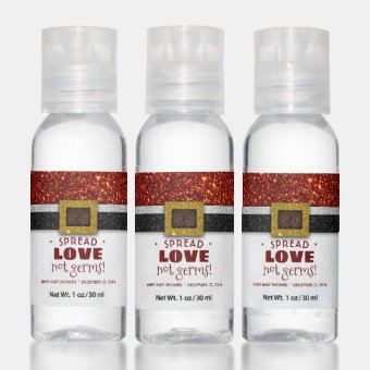 Santa's Magical Christmas Suit Winter Party Hand Sanitizer | Zazzle