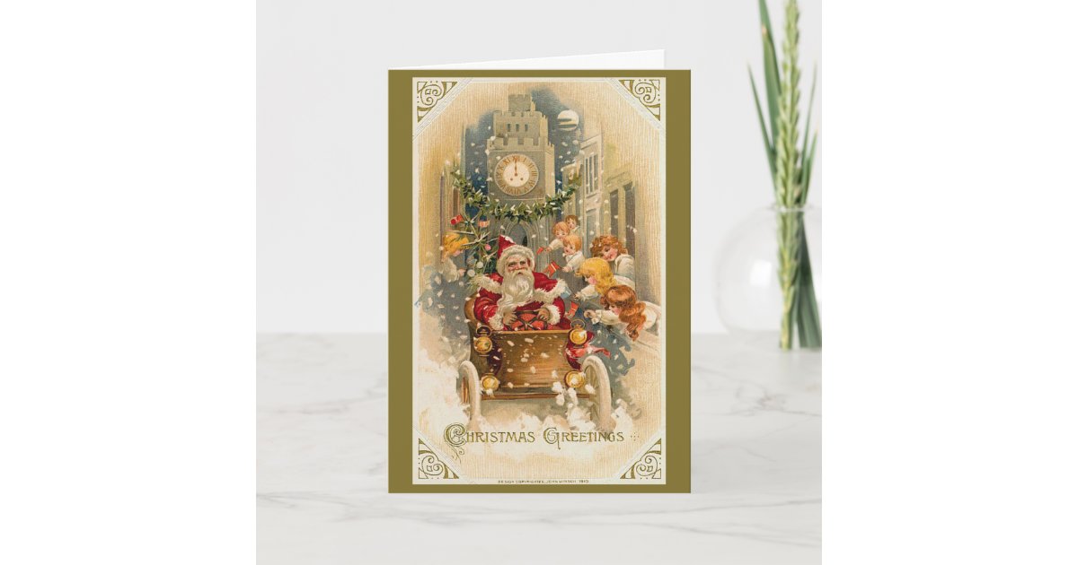 Santa's Midnight Run Christmas Card | Zazzle