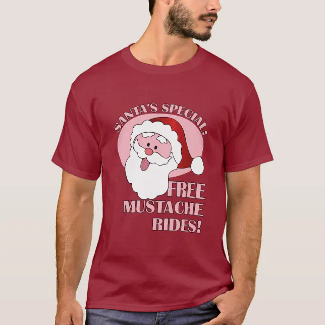 Santa's Mustache Rides shirt - choose style, color | Zazzle