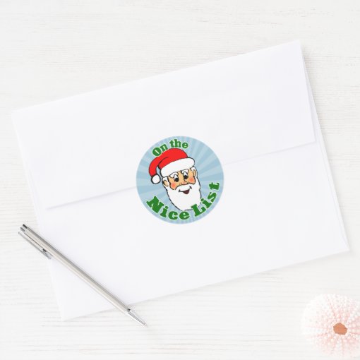 Santa's Nice List Stickers | Zazzle