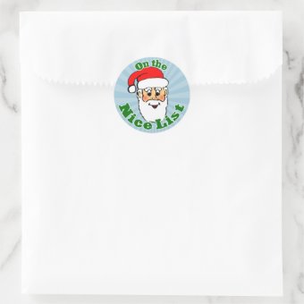 Santa's Nice List Stickers | Zazzle