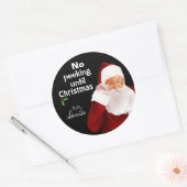 Santa's Official "No Peeking" Sticker | Zazzle