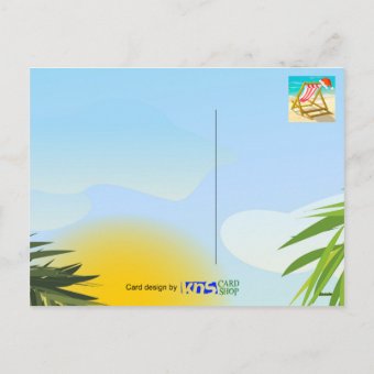 Santa's on Vacation, Beach Christmas, Summer Holiday Postcard | Zazzle