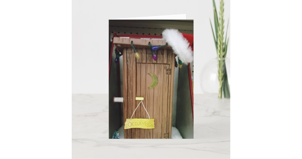 "SANTA'S OUT HOUSE" HOLIDAY CARD | Zazzle