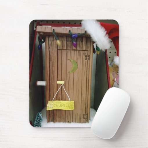 "SANTA'S OUTHOUSE" MOUSEPAD | Zazzle