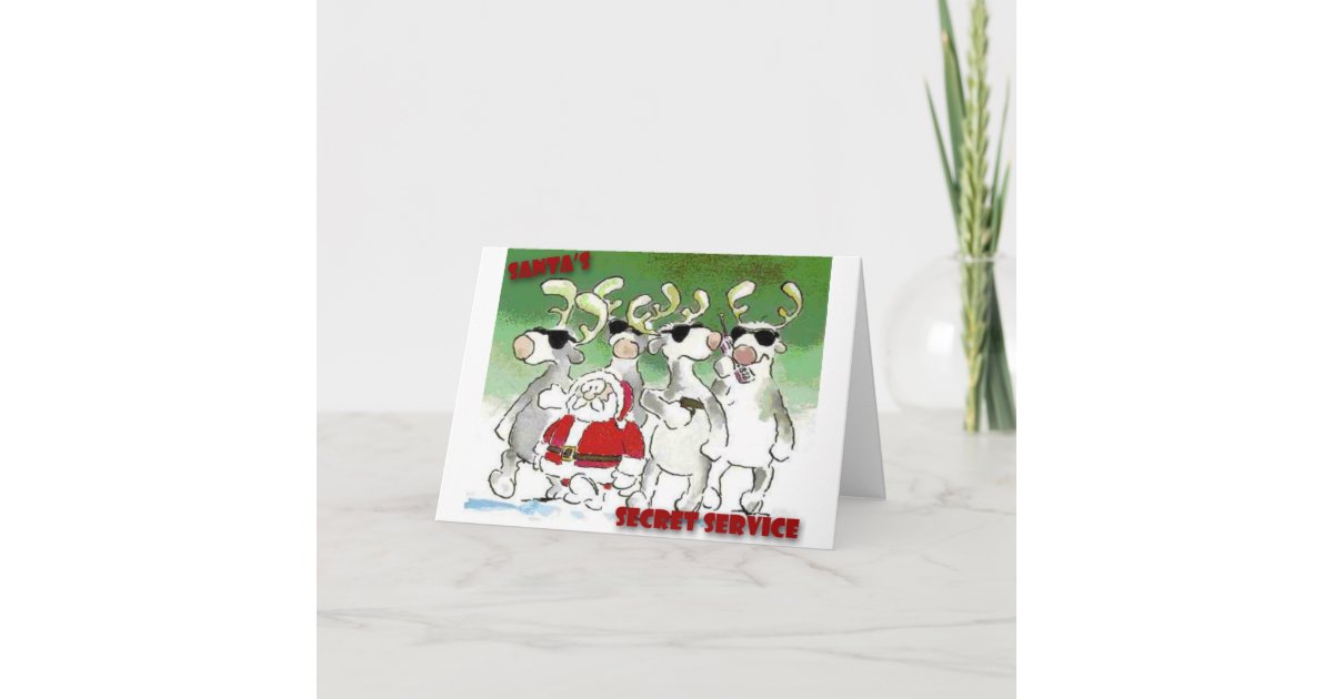 Santa's Secret Service Holiday Card | Zazzle