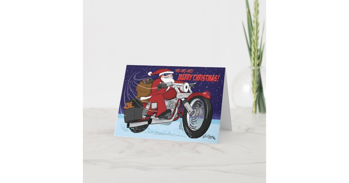 Santa's Sled Christmas Card | Zazzle