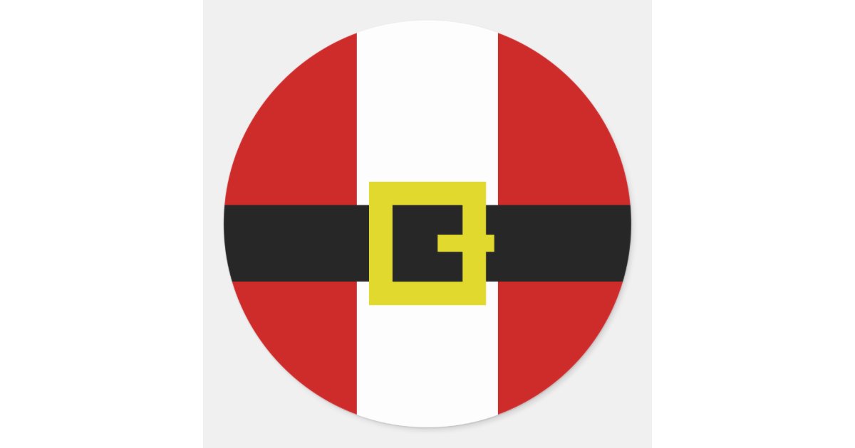 Santa's Suit Classic Round Sticker | Zazzle