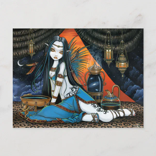 Santha Celestial Tribal Sage Fairy Angel Poscard Postcard | Zazzle