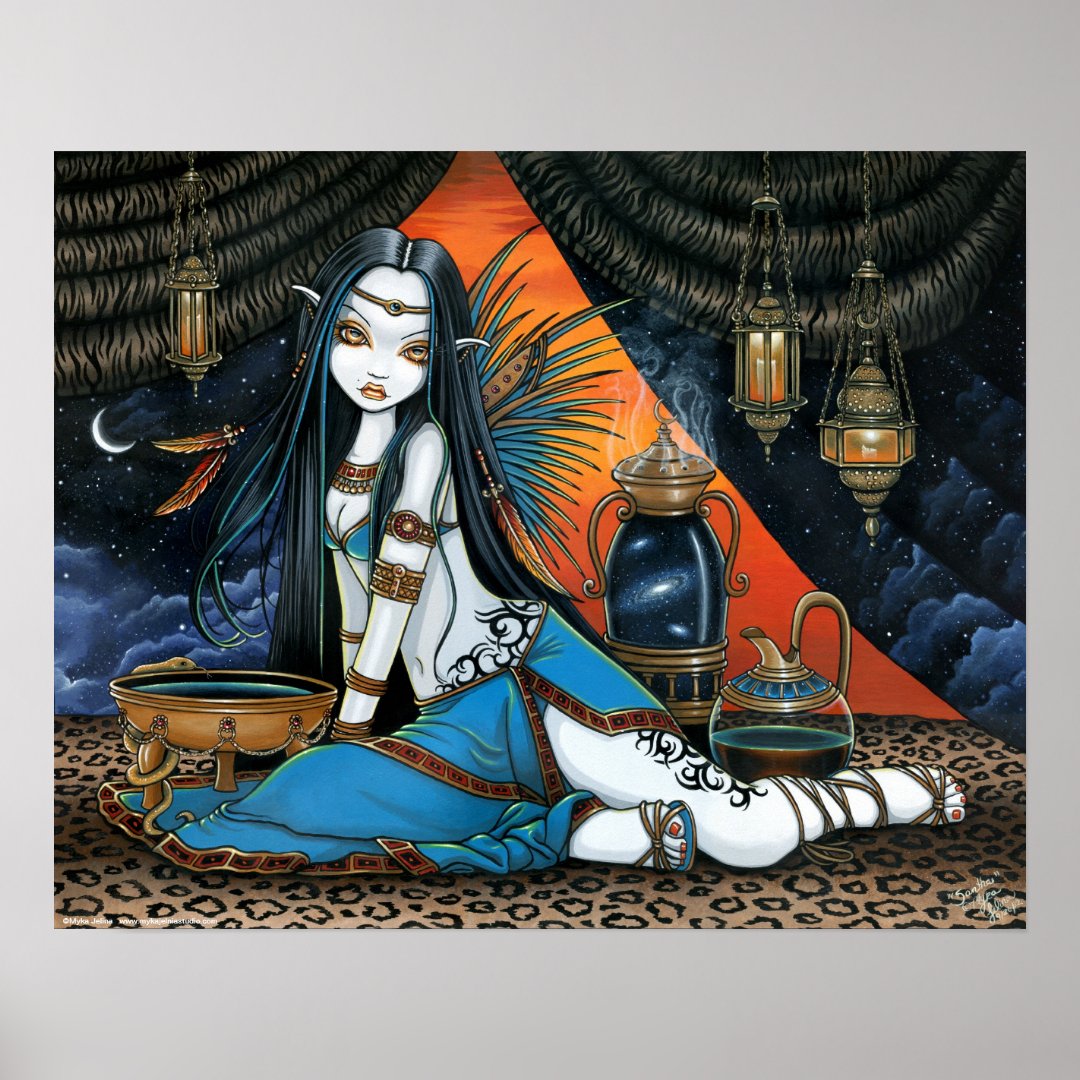 Santha Celestial Tribal Sage Fairy Angel Poster | Zazzle