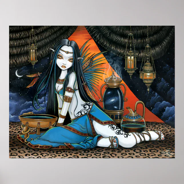 Santha Celestial Tribal Sage Fairy Angel Poster | Zazzle