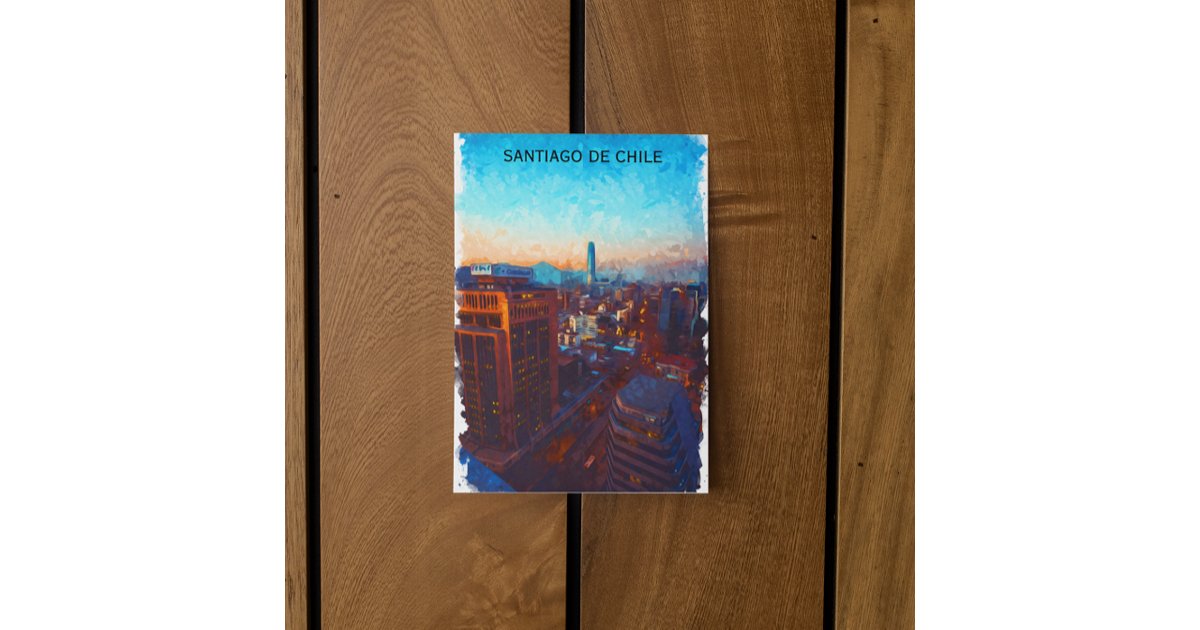 Santiago de Chile Skyline View Postcard | Zazzle