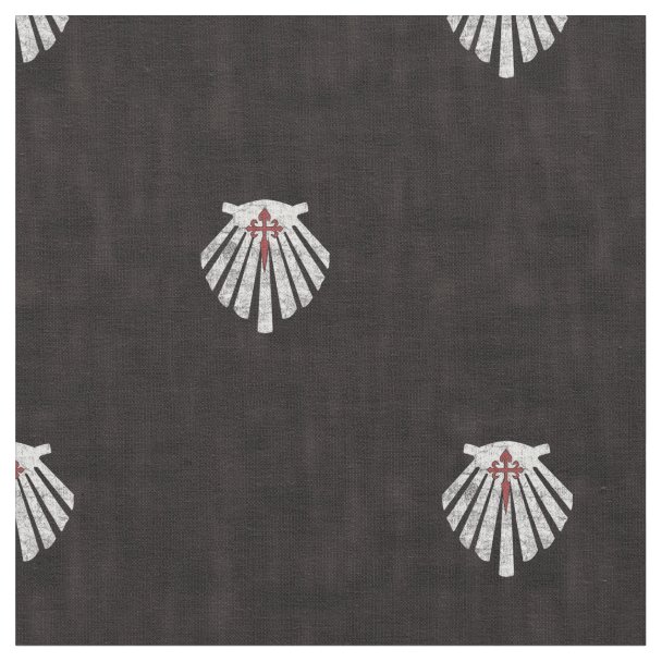 Camino de santiago scallop shell fabric | Zazzle