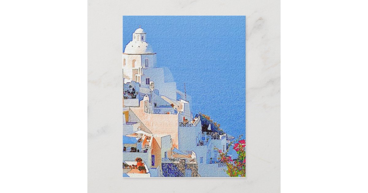"Santorini, Greece" Postcard | Zazzle