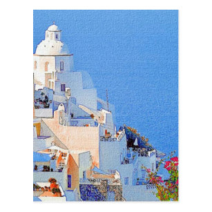 Santorini Postcards - No Minimum Quantity | Zazzle