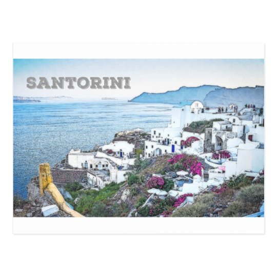 Santorini, Greece Postcard | Zazzle.com