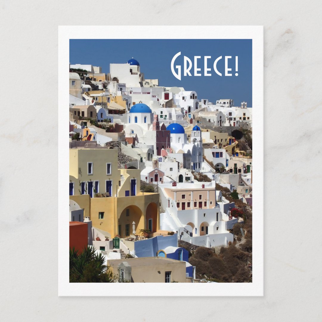 Santorini, Greece Postcard | Zazzle