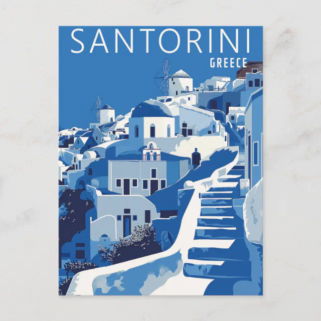 Santorini Greece Postcard | Zazzle