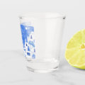 Santorini Greece Shot Glass | Zazzle