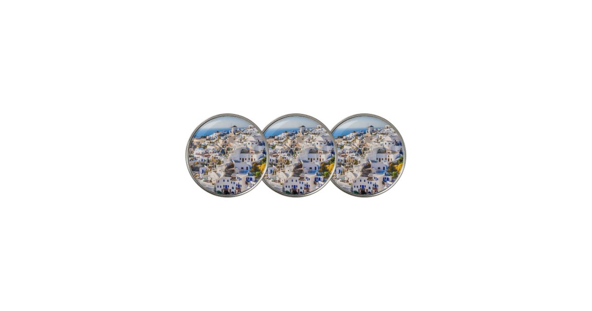 Santorini Oia Golf Ball Marker | Zazzle