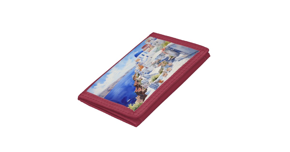 Santorini Trifold Wallet | Zazzle