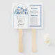 Santorini Wedding Menu Programme Greece Greek Hand Fan | Zazzle