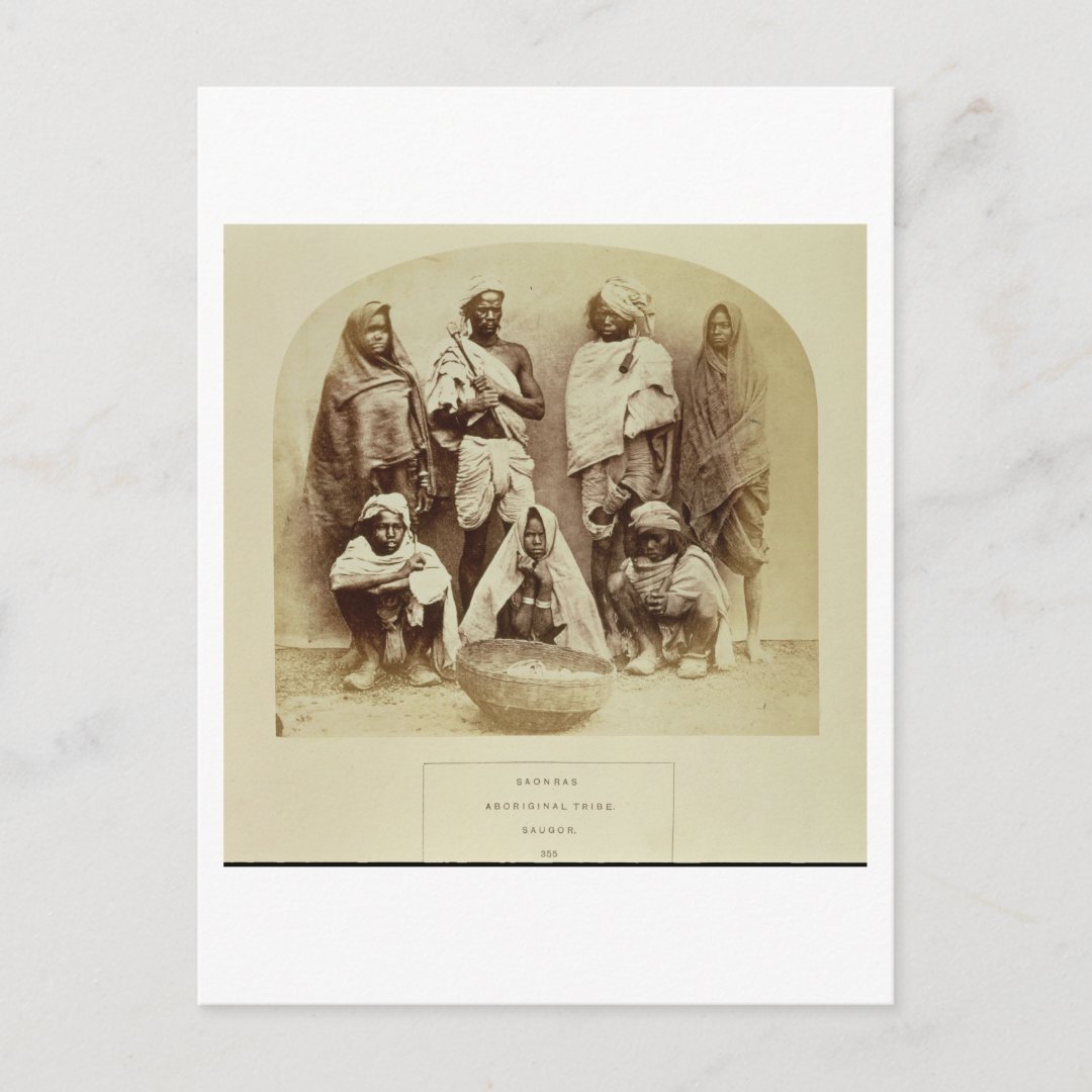 Saonras, an Aboriginal Tribe from Saugor, Central Postcard | Zazzle