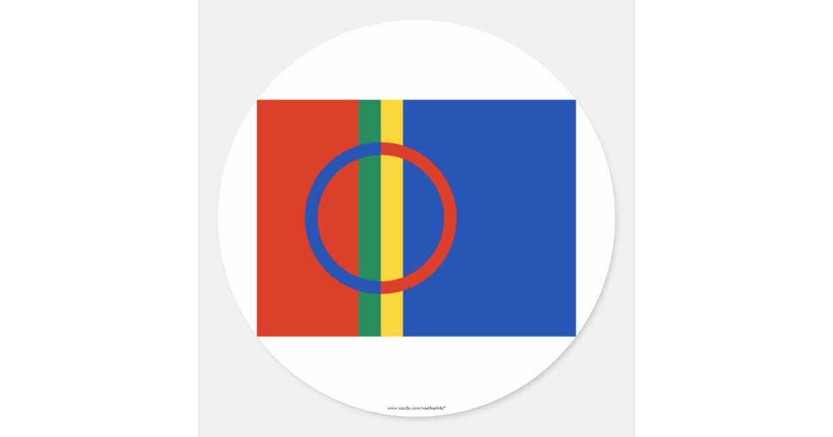 Sapmi Flag Classic Round Sticker | Zazzle