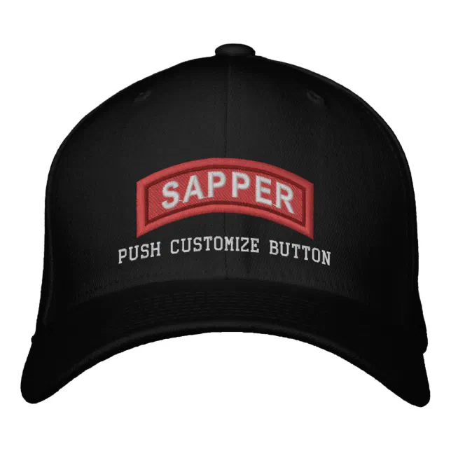 Sapper tab embroidered baseball cap | Zazzle