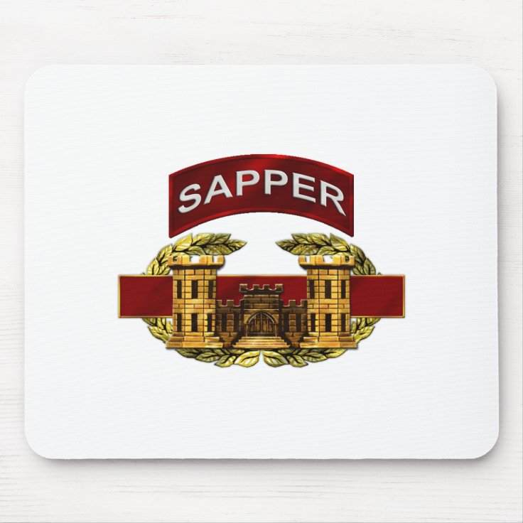Sapper Tab w/ Combat Engineer Badge Mouse Pad | Zazzle