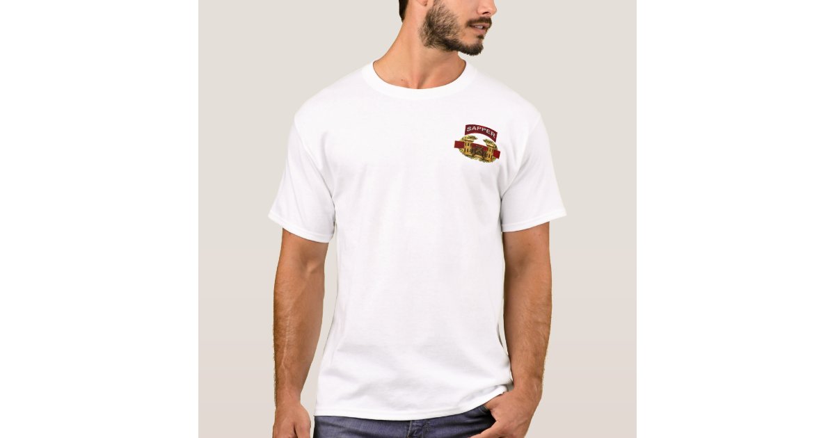 Sapper Tab w/ Combat Engineer Badge T-Shirt | Zazzle