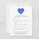 Sapphire 45th Wedding Anniversary watercolor heart RSVP Card | Zazzle