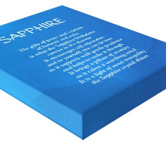 Sapphire birthstone - September poem art canvas | Zazzle