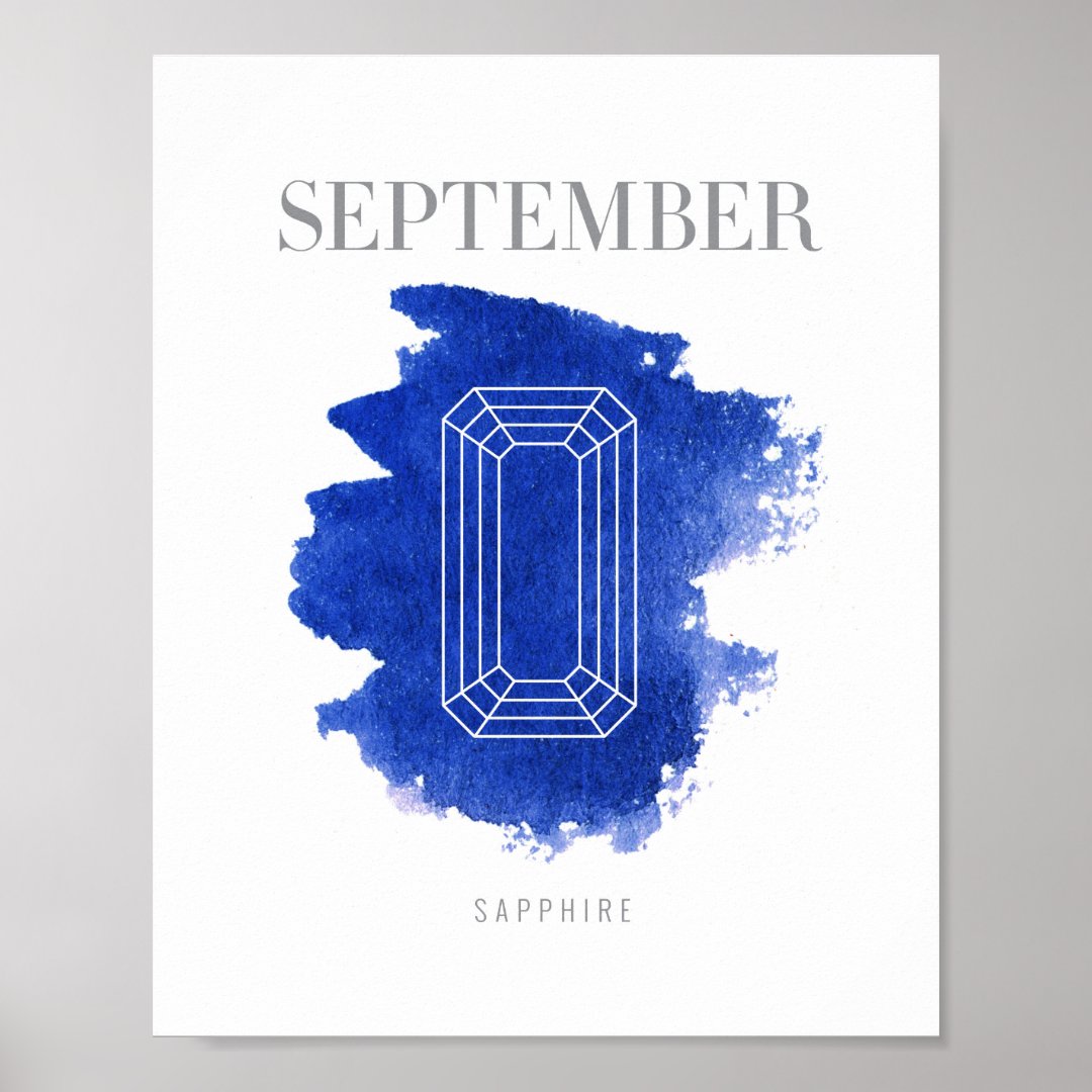 Sapphire Birthstone September Poster | Zazzle