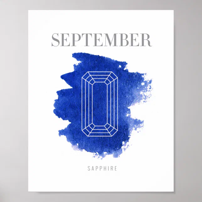 Sapphire Birthstone September Poster | Zazzle