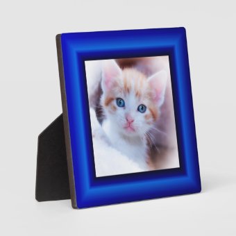 Sapphire Blue Faux Frame Square Photo Border | Zazzle